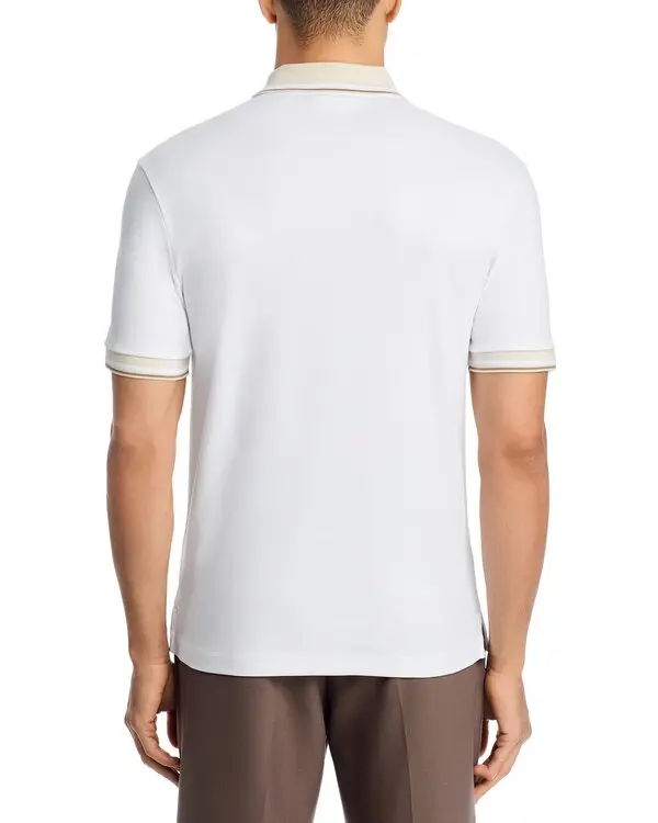BOSS Parlay Cotton Polo Shirt - White
