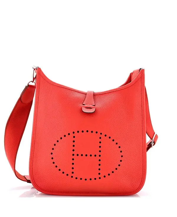 Hermès Pm Evelyne Gen Iii Clemence Bag - Red