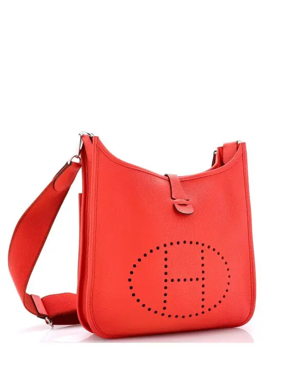 Hermès Pm Evelyne Gen Iii Clemence Bag - Red