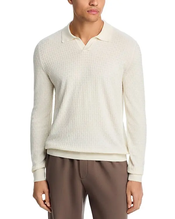 BOSS Silk Long Sleeve Sweater Polo