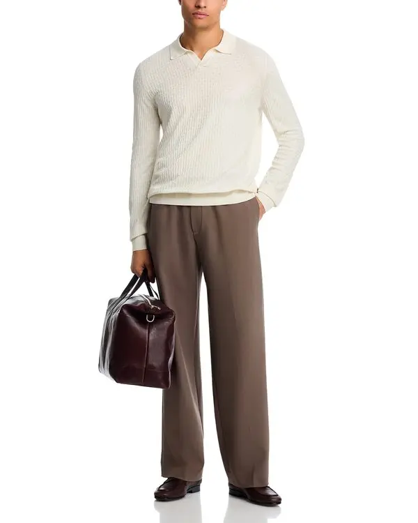BOSS Silk Long Sleeve Sweater Polo