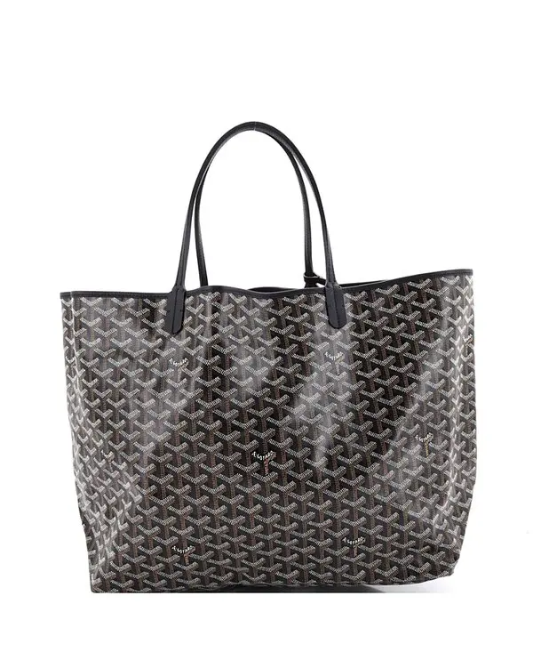 Goyard Gm Saint Louis Tote Coated Canvas - Black