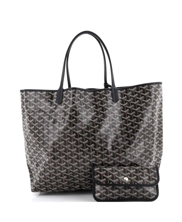 Goyard Gm Saint Louis Tote Coated Canvas - Black