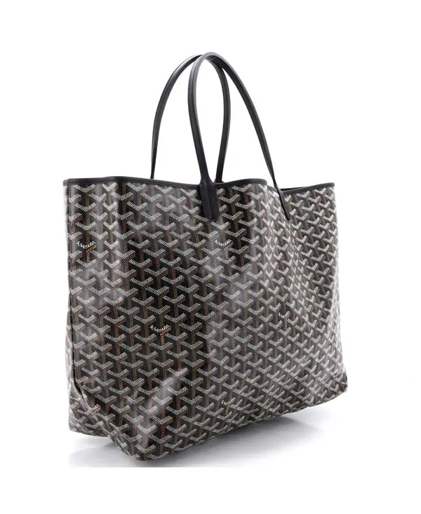 Goyard Gm Saint Louis Tote Coated Canvas - Black