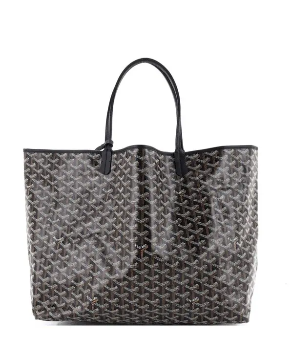 Goyard Gm Saint Louis Tote Coated Canvas - Black