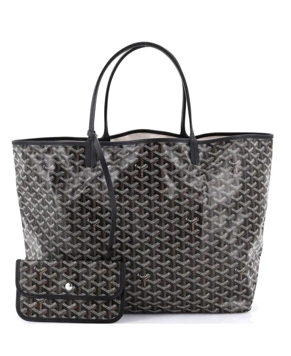 Goyard Gm Saint Louis Tote Coated Canvas - Black