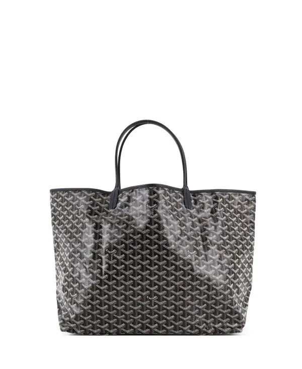 Goyard Gm Saint Louis Tote Coated Canvas - Black