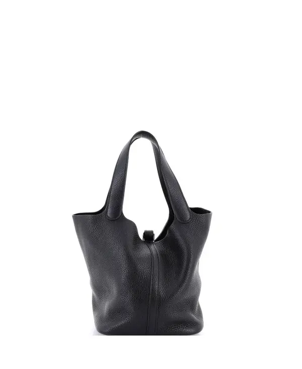 Hermès Mm Picotin Lock Bag Clemence - Black