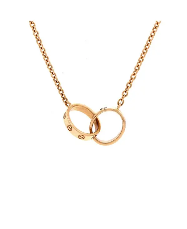 CARTIER Love Interlocking Necklace - Pink