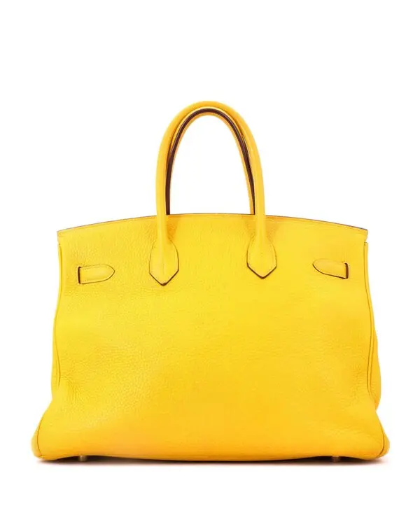 Hermès Birkin 35 Handbag Togo With Gold Hardware - Soleil