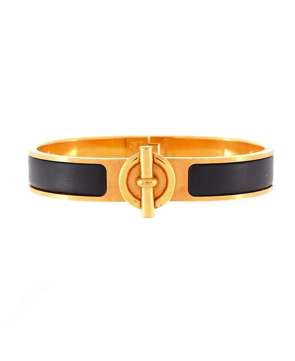 HERMES Clic Glenan Bracelet Metal And Enamel - Enamel/silver Tone