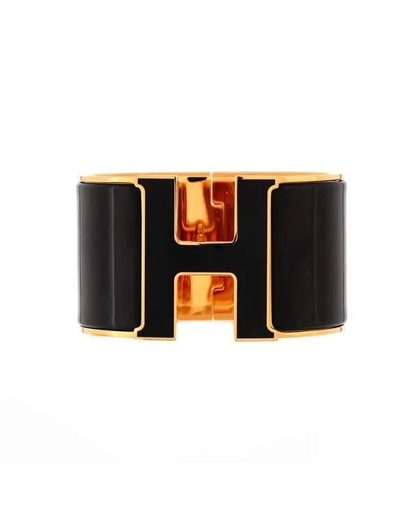 HERMES Extra Wide Clic H Bracelet Enamel