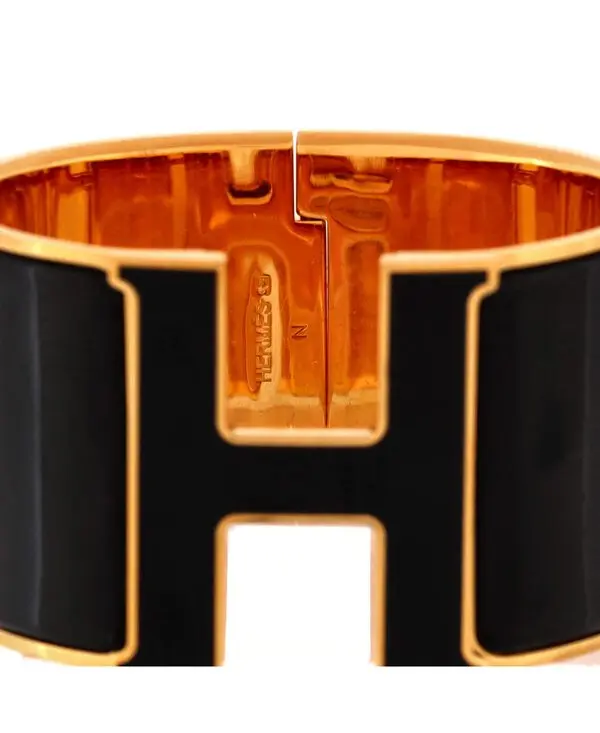 HERMES Extra Wide Clic H Bracelet Enamel