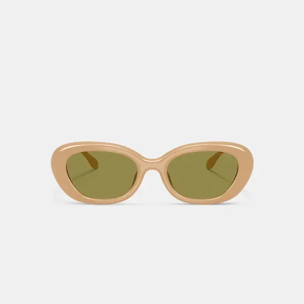COACH C Hardware Round Sunglasses - Eggshell
