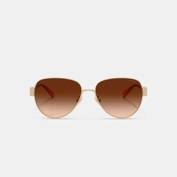 COACH C Hardware Metal Pilot Sunglasses
