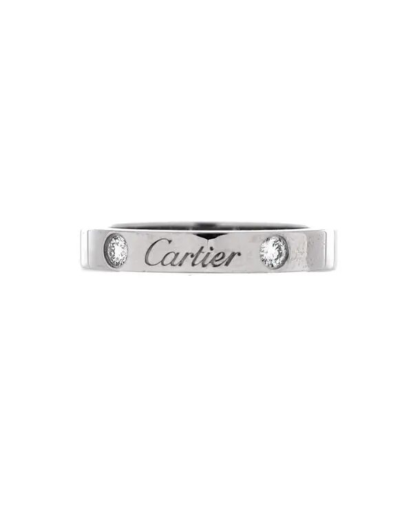 CARTIER C De 3mm Diamond Wedding Band - Platinum