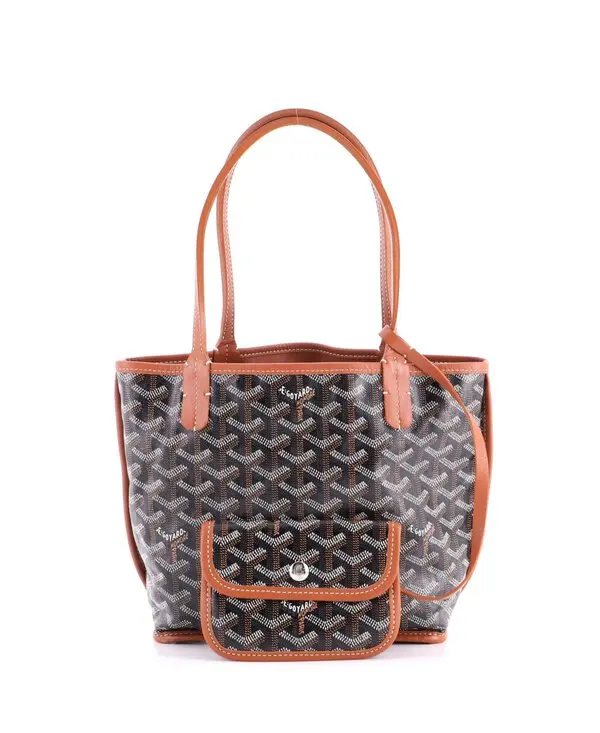 Goyard Anjou Reversible Tote Coated Canvas - Brown