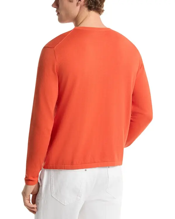 Michael Kors Lightweight Cotton Crewneck Sweater - Mimosa
