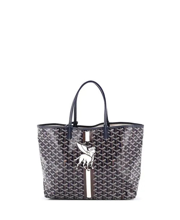 Goyard Saint Louis Pm Tote Printed Coated Canvas - Blue