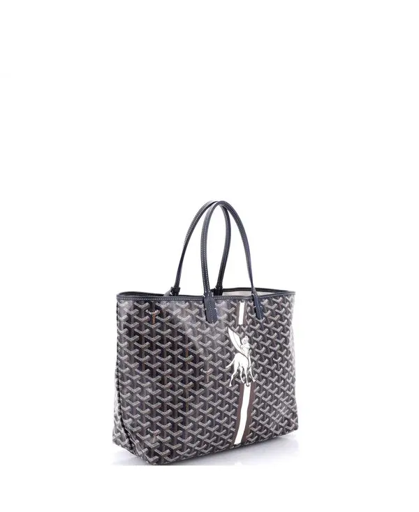 Goyard Saint Louis Pm Tote Printed Coated Canvas - Blue