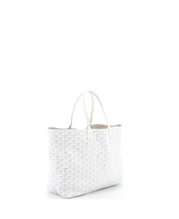 Goyard Saint Louis Pm Tote Coated Canvas - White