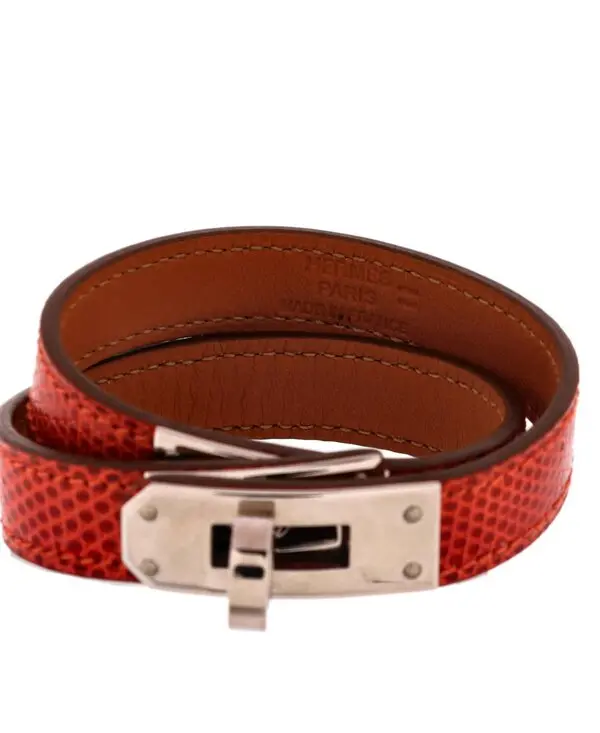 HERMES Kelly Double Tour Bracelet Lizard