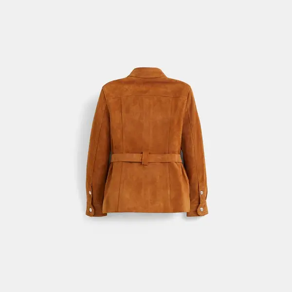 COACH Restored Suede Belted Heritage Jacket