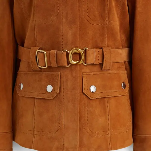 COACH Restored Suede Belted Heritage Jacket