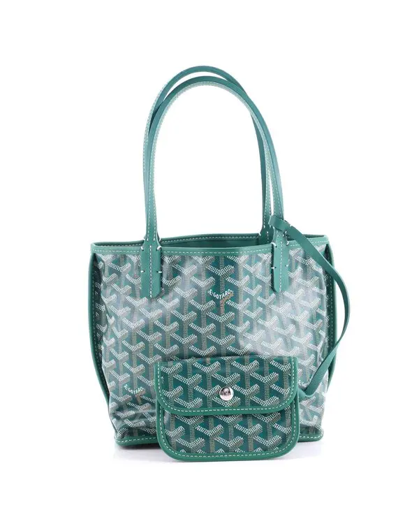 Goyard Anjou Reversible Tote Coated Canvas - Green