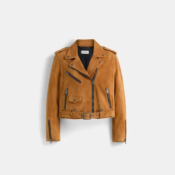 COACH Restored Suede Mini Biker Jacket