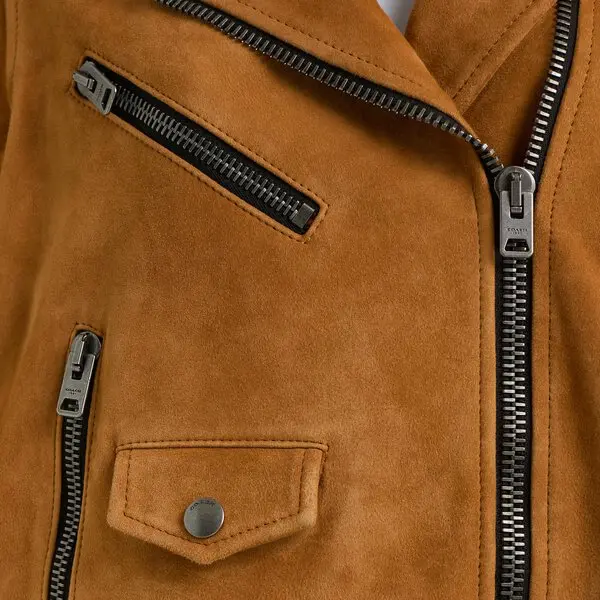 COACH Restored Suede Mini Biker Jacket