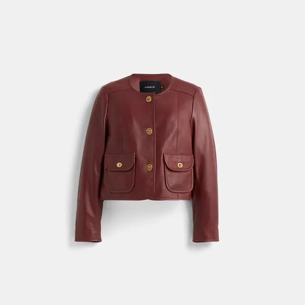 COACH Restored Cardigen Leather Jacket