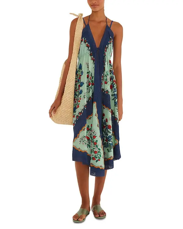 Farm Rio Fruit Beauty Swim Cover-up Dress - Green