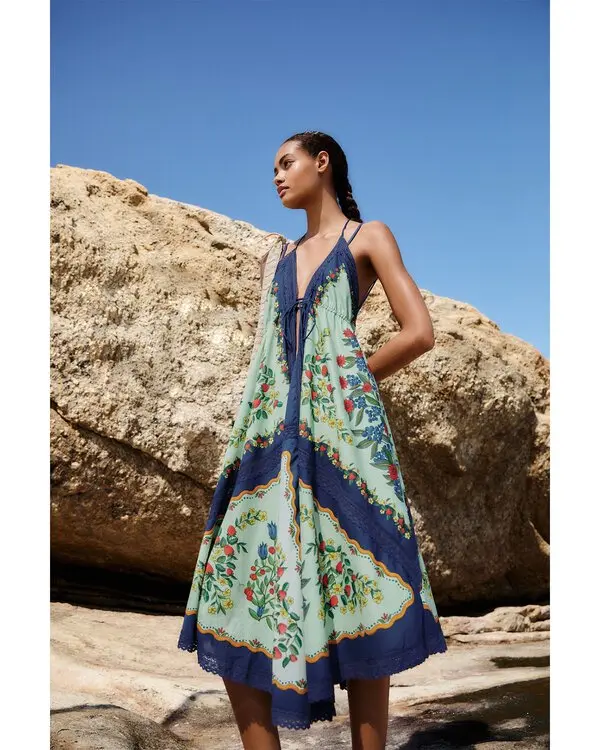 Farm Rio Fruit Beauty Swim Cover-up Dress - Green