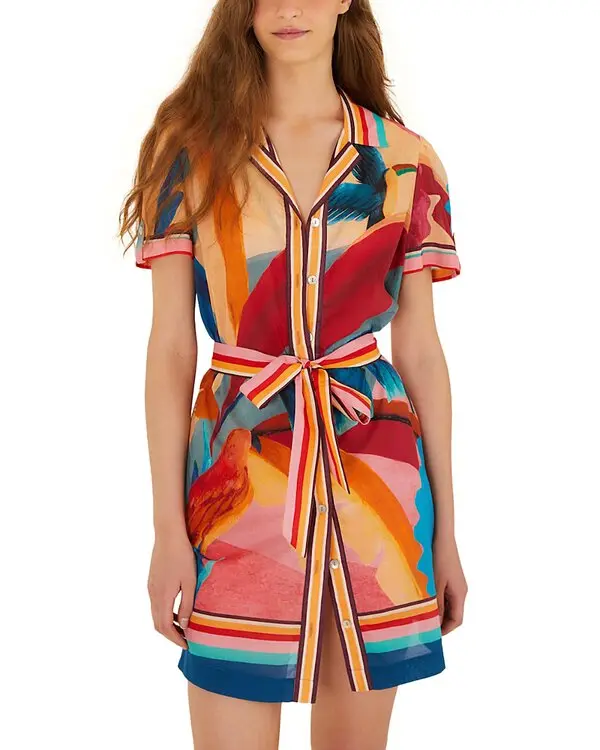 Farm Rio Atlantic Rain Forest Mini Dress - Multicolor