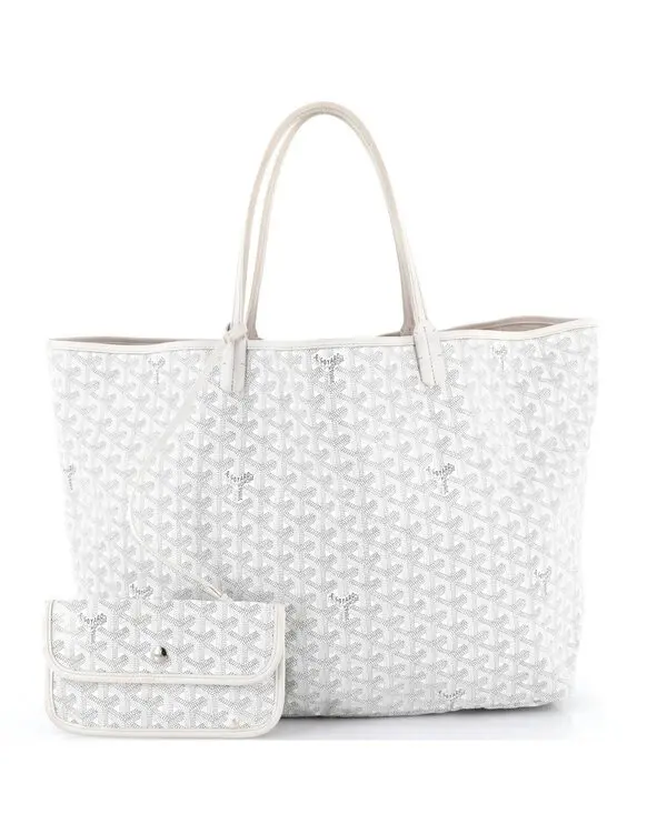 Goyard Gm Saint Louis Tote Coated Canvas - White