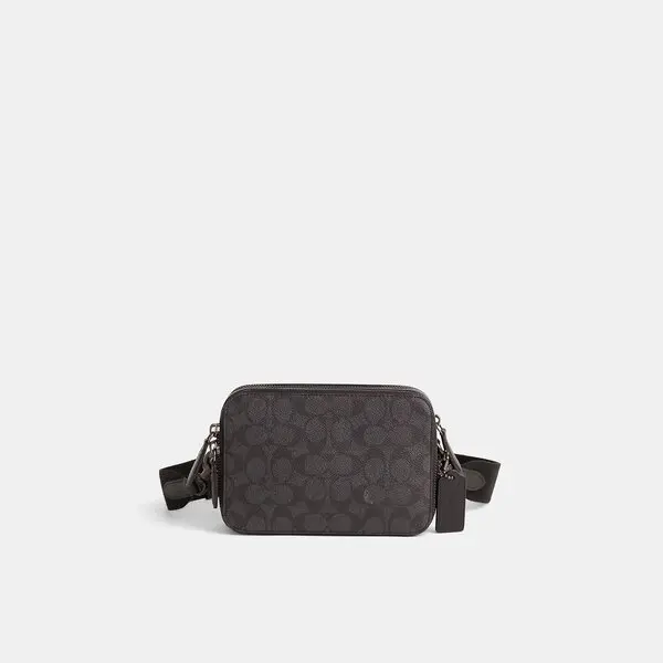 COACH Restored Charter Crossbody Bag 19 In Signature Canvas - Charcoal