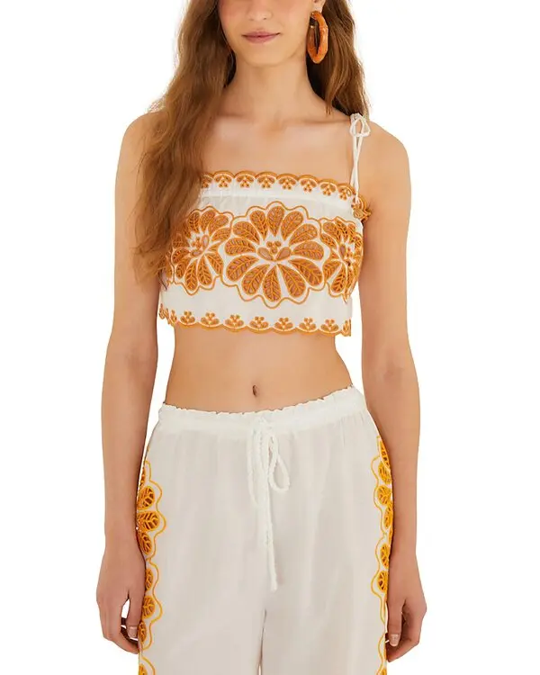 Farm Rio Palermo Swim Cover-up Top - Off-white