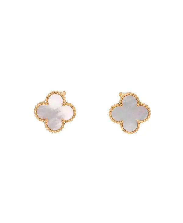 VAN CLEEF & ARPELS Vintage Alhambra Earrings In 18k Gold And Mother Of Pearl - Yellow