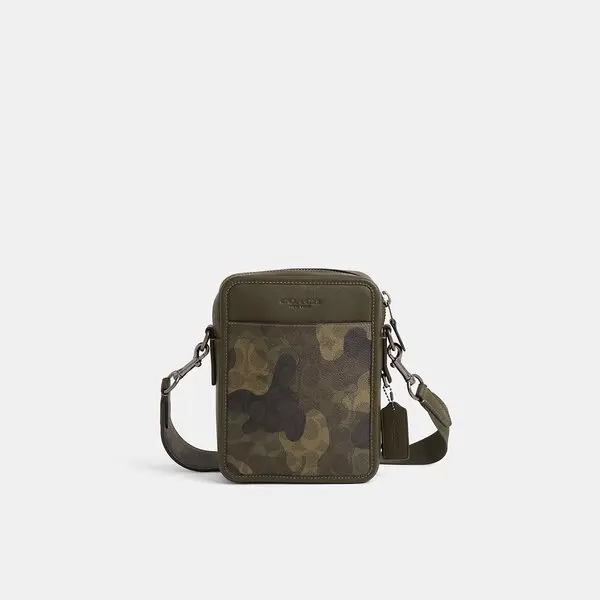 COACH Restored Sullivan Crossbody In Signature Camo - Green/black