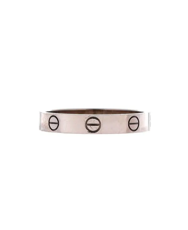 CARTIER Love Wedding Band Ring 18k Gold - White