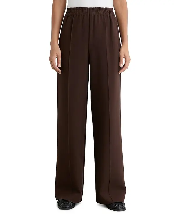 REISS Petites Robyn Wide Leg Pants - Chocolate