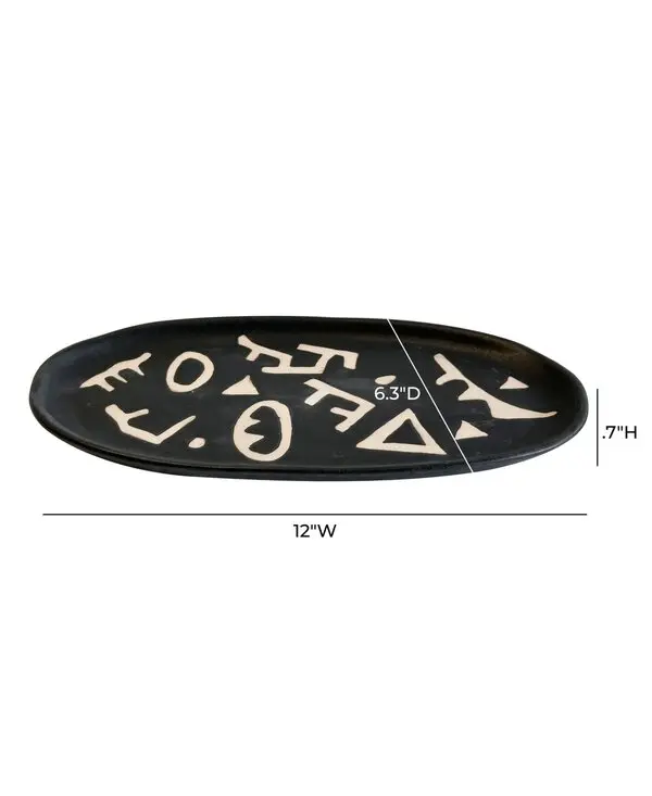 TOV FURNITURE Ceramic Runes Catchall Dish