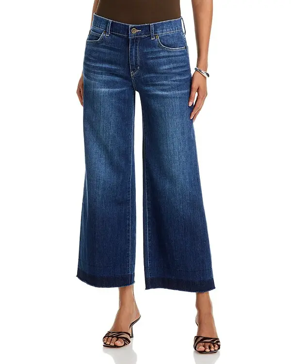 Kobi Halperin Rafaella High-rise Wide-leg Ankle Jeans - Medium Indigo