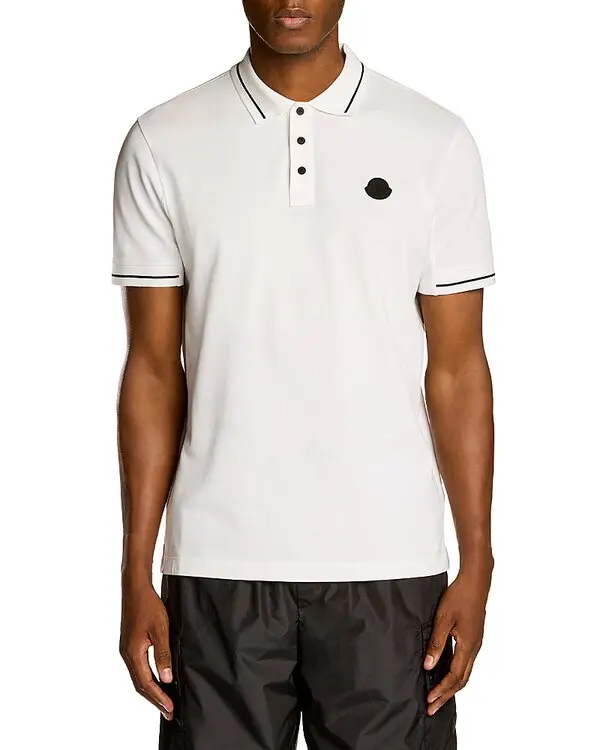 Moncler Short Sleeve Polo Shirt - White