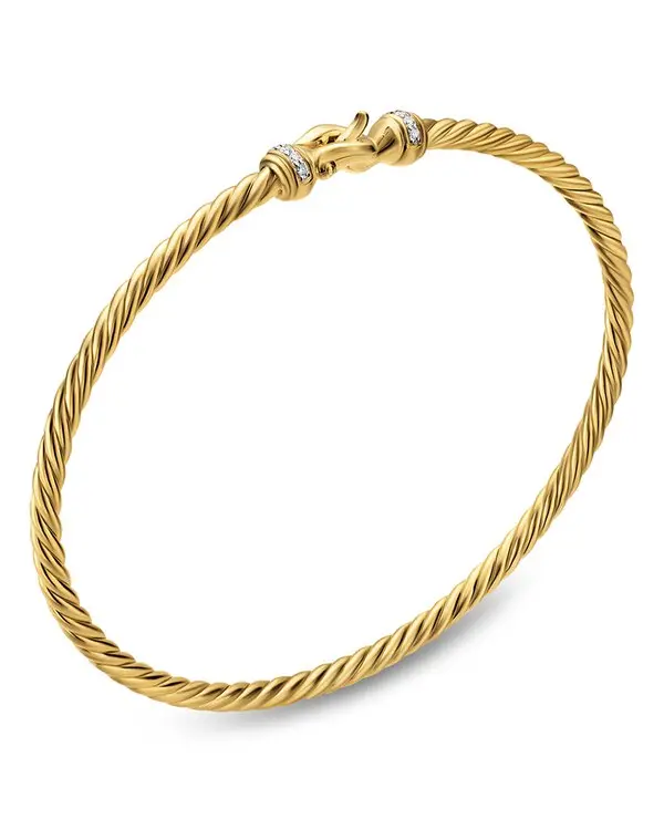 David Yurman Micro Cablespira Flex Buckle Bracelet - Gold