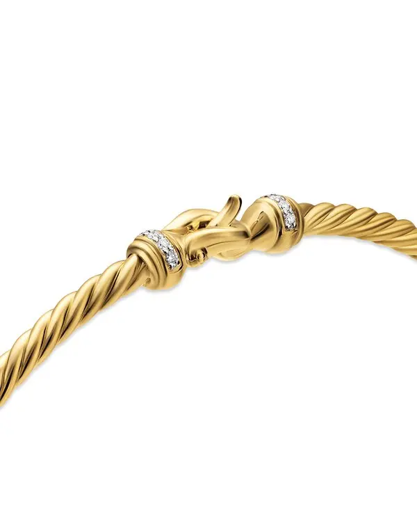 David Yurman Micro Cablespira Flex Buckle Bracelet - Gold