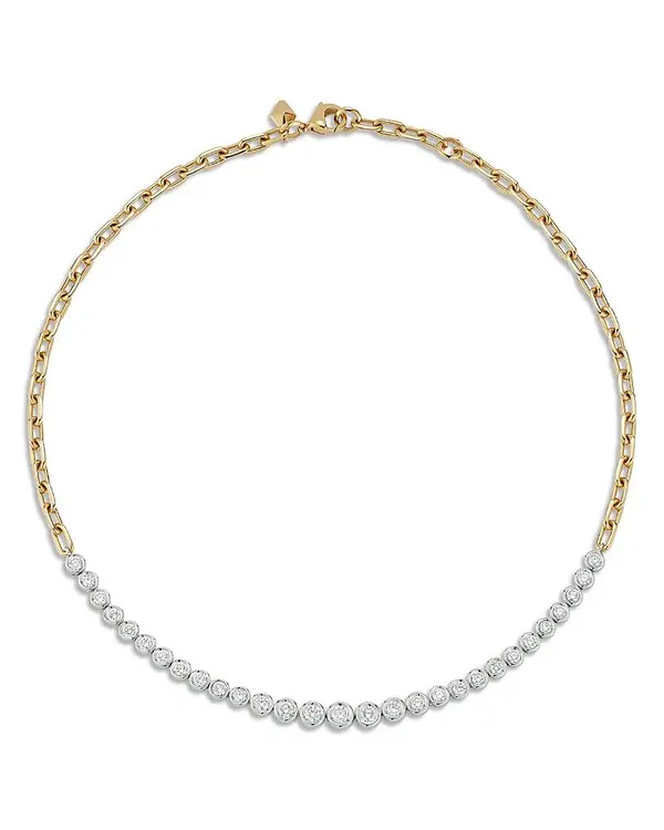Walters Faith 18k White And Yellow Diamond Collar Necklace - Gold