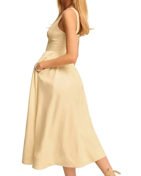 Reformation Balia Linen Dress - Parmesan | Editorialist