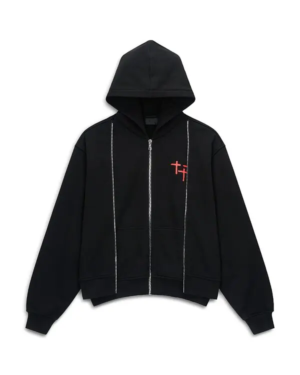 RtA Layered Zip Hoodie - Black Planetary Rta